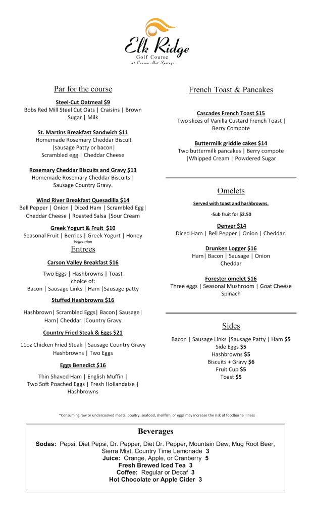 Restaurant - Elk Ridge Golf