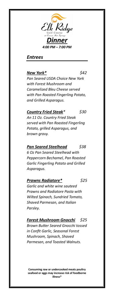 Restaurant - Elk Ridge Golf