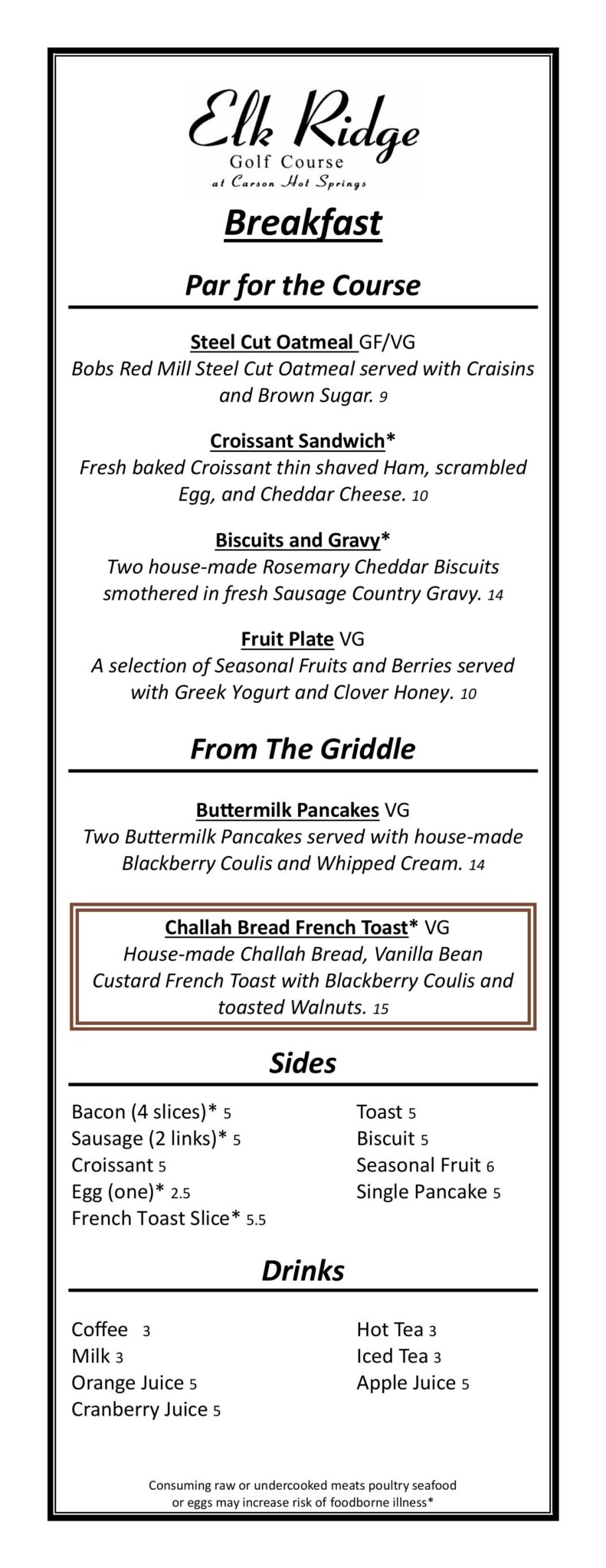 Restaurant - Elk Ridge Golf